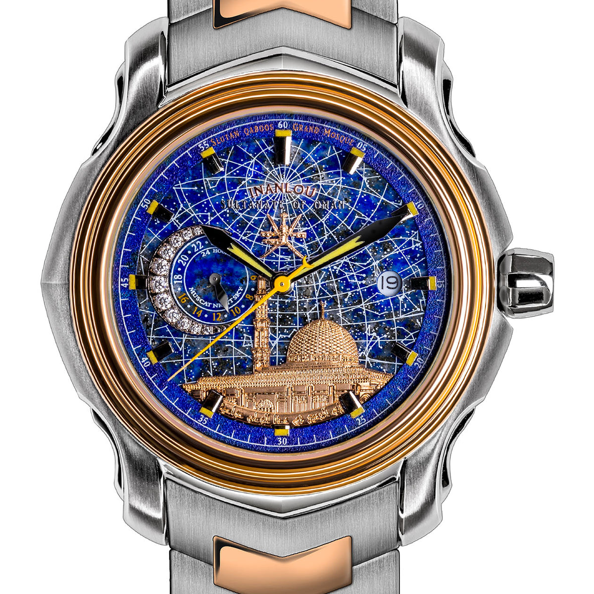 MUSCAT NIGHT SKY / BLUE - GOLD & STAINLESS STEEL – INANLOU WATCHES